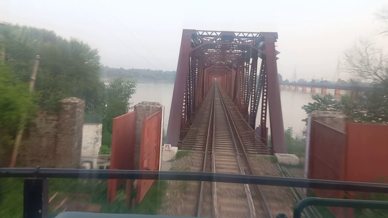 Live view from Locomotive Cab train journey from Train driver cab front ...