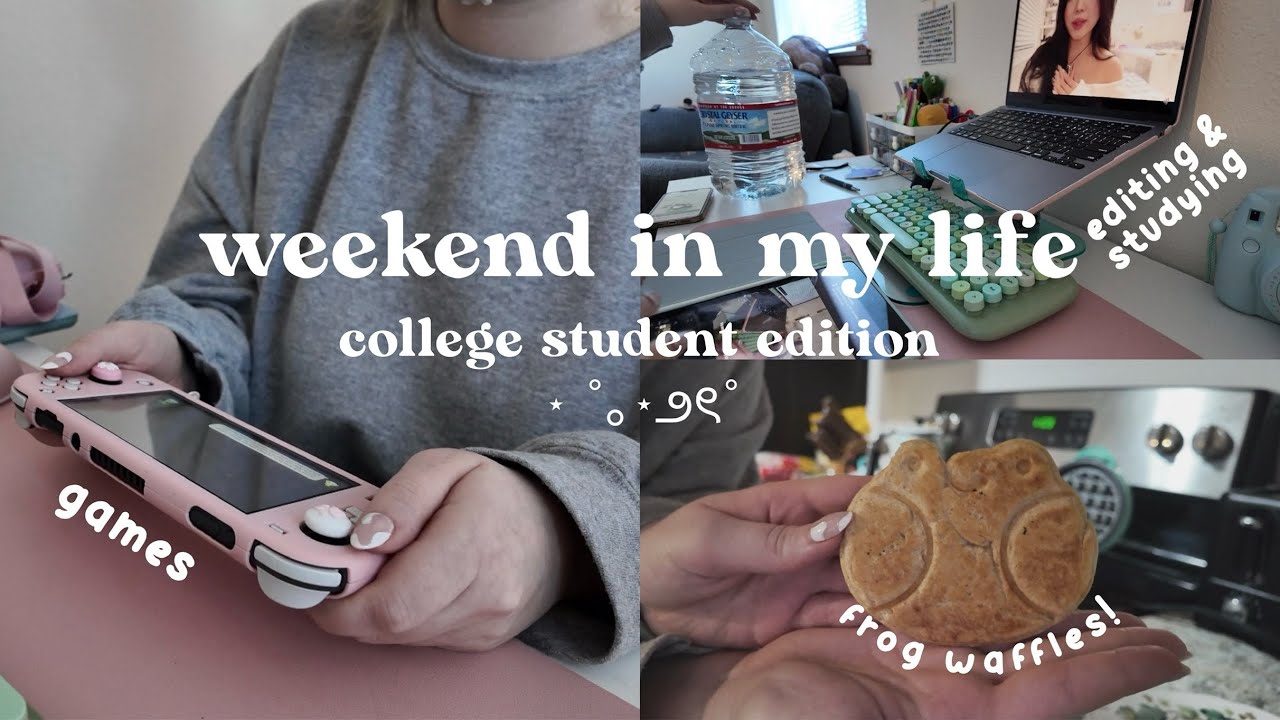 college student weekend in my life ⋆ ˚｡⋆౨ৎ˚ studying, games, cleaning ...