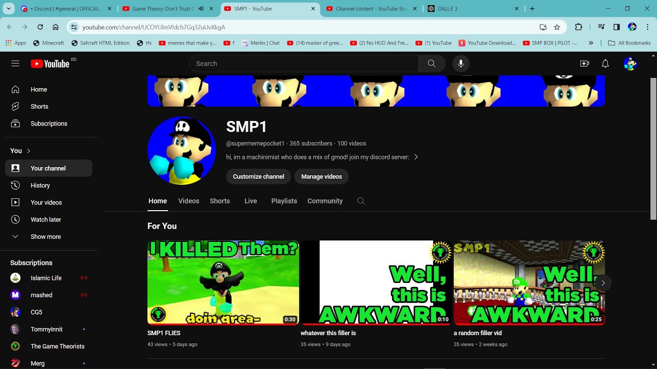 SMP1 100 VIDS SPECIAL; MY FIRST VID REMASTERED - YouTube
