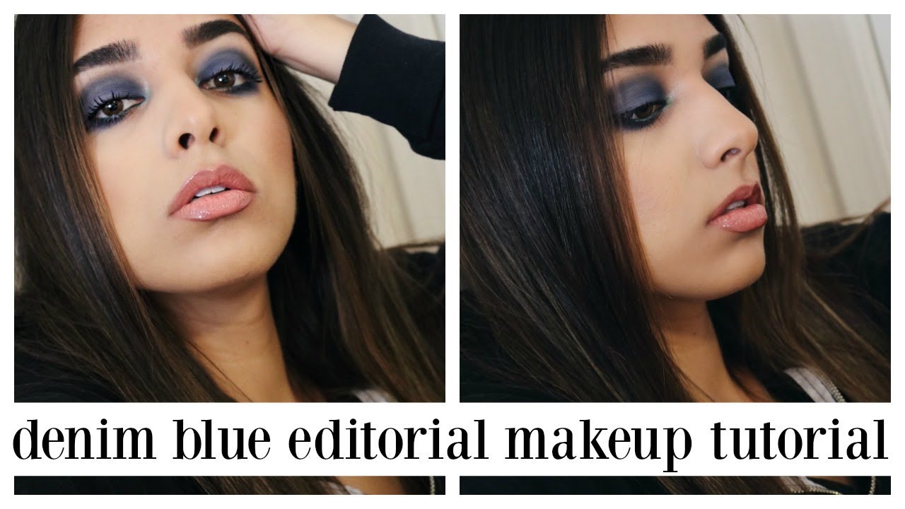 Denim Blue Sultry Editorial Eyeshadow Tutorial || Eliana Jalali - YouTube