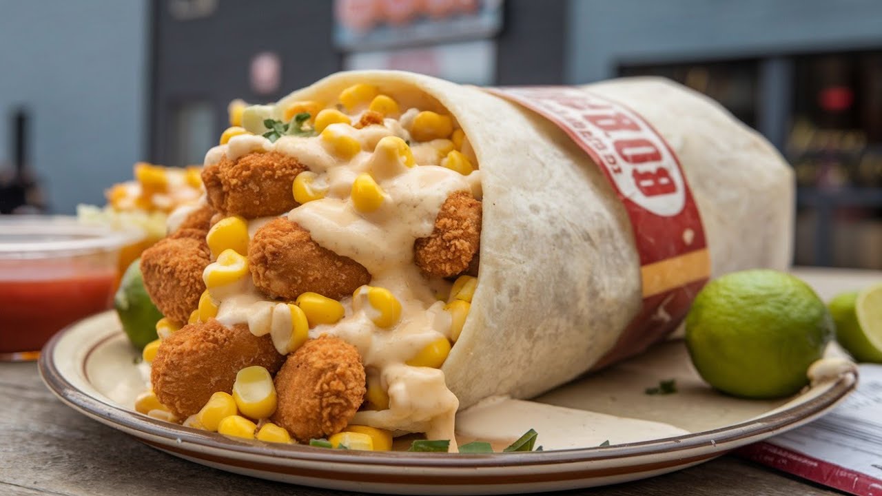 Huge Burrito with Bechamel Sauce & Nuggets – A Flavor Explosion! - YouTube