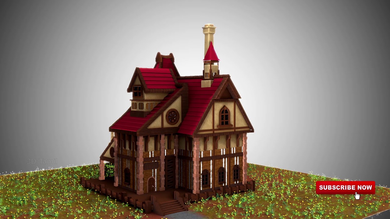 CARTOON HOUSE - Blender 2.80 Beta Eevee Realtime rendering - YouTube