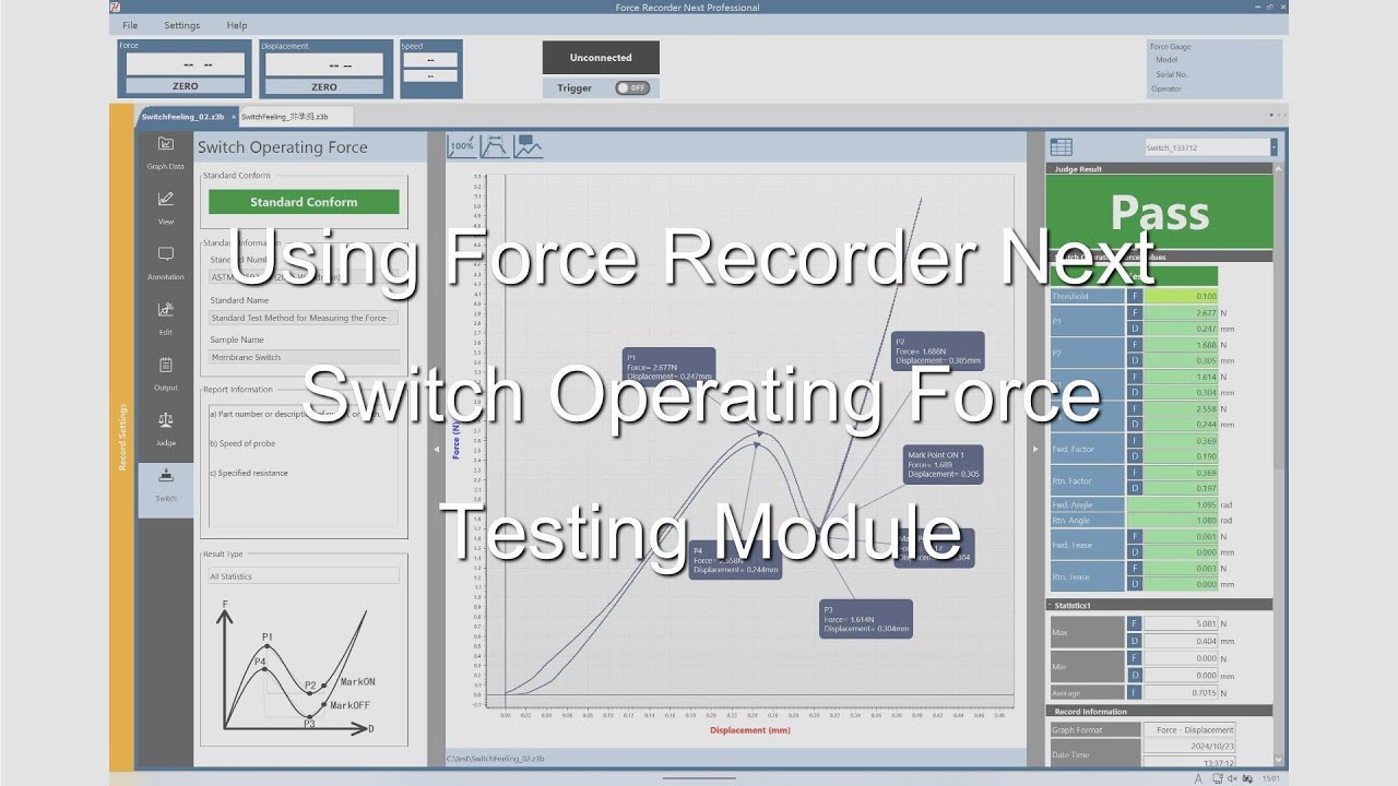 【Users Guide】Force Recorder Next Switch Operating Force Testing Module ...