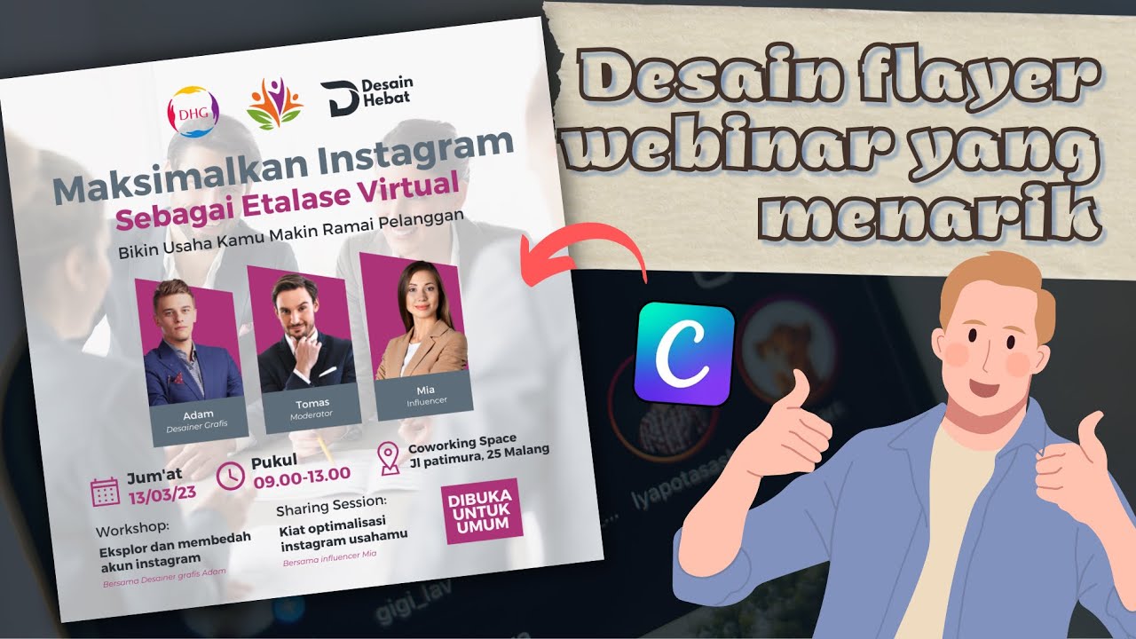Cara Membuat Desain Flyer Menarik Dengan Canva || 💫manual tanpa ...