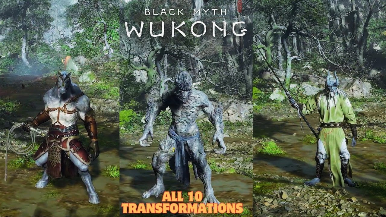 Black Myth Wukong all transformations so Far - YouTube