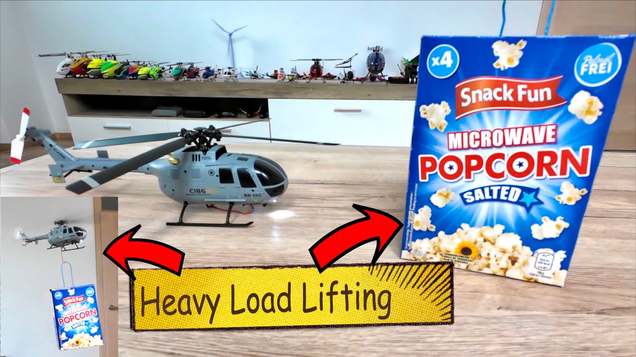 Micro Bo-105 Scale RC Helicopter | Heavy Sling Load Lifting - YouTube