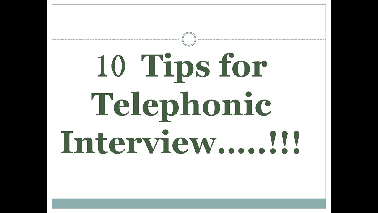 10 Amazing tips for Telephonic Interview | Interviews | The Total ...