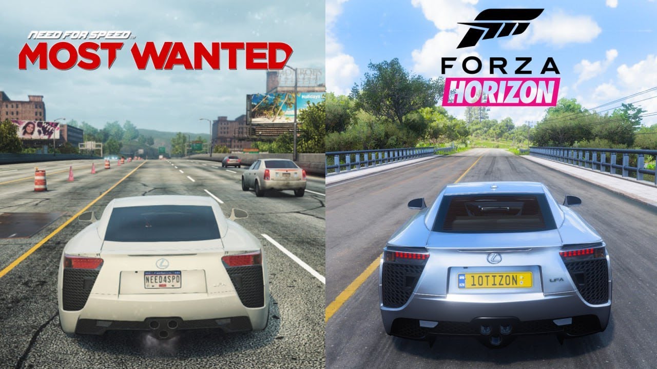 Lexus LFA Gameplay in FH5 & NFS 2012 | Comparison - YouTube
