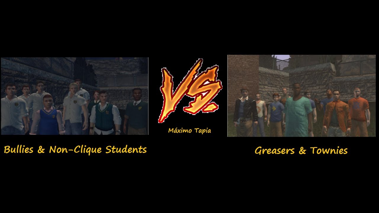 Bully SE: Bullies & Non-Clique vs Greasers & Townies (Mixed Team - Band ...