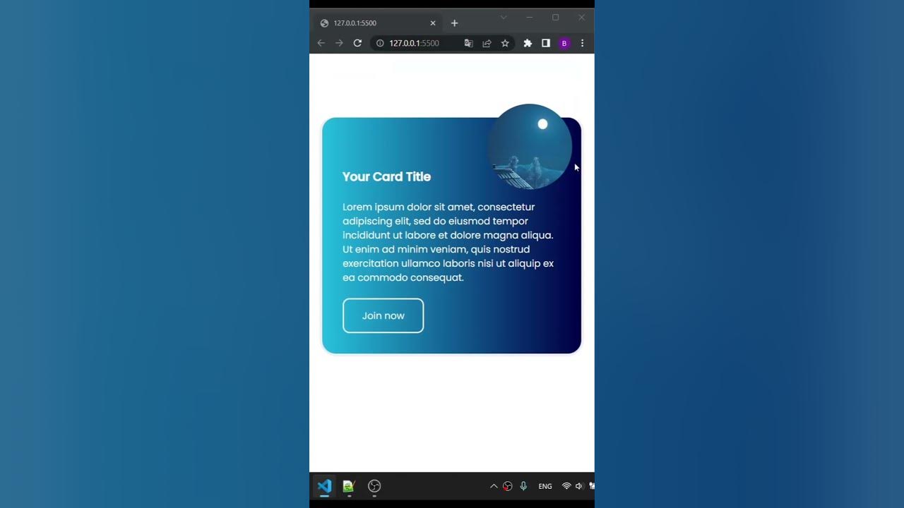 Html And Css Card Webleb Html Css Code Coding Developer Frontend Youtube
