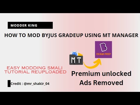 LEARN MODDING | How to MOD BYJus Gradeup using MT Manager (ReUpload) | Smali Reverse Engineering ...