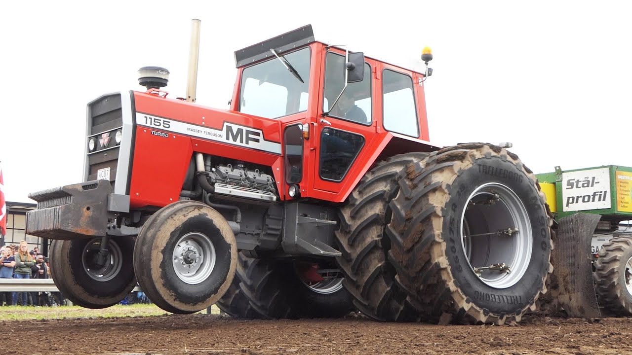 Massey Ferguson 1155 getting the job done in front of the sled at ...