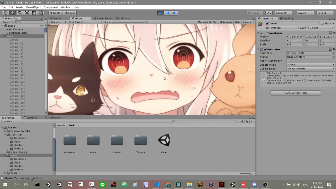 [VRChat] Neko Demo Video Script Rireal Unity. - YouTube