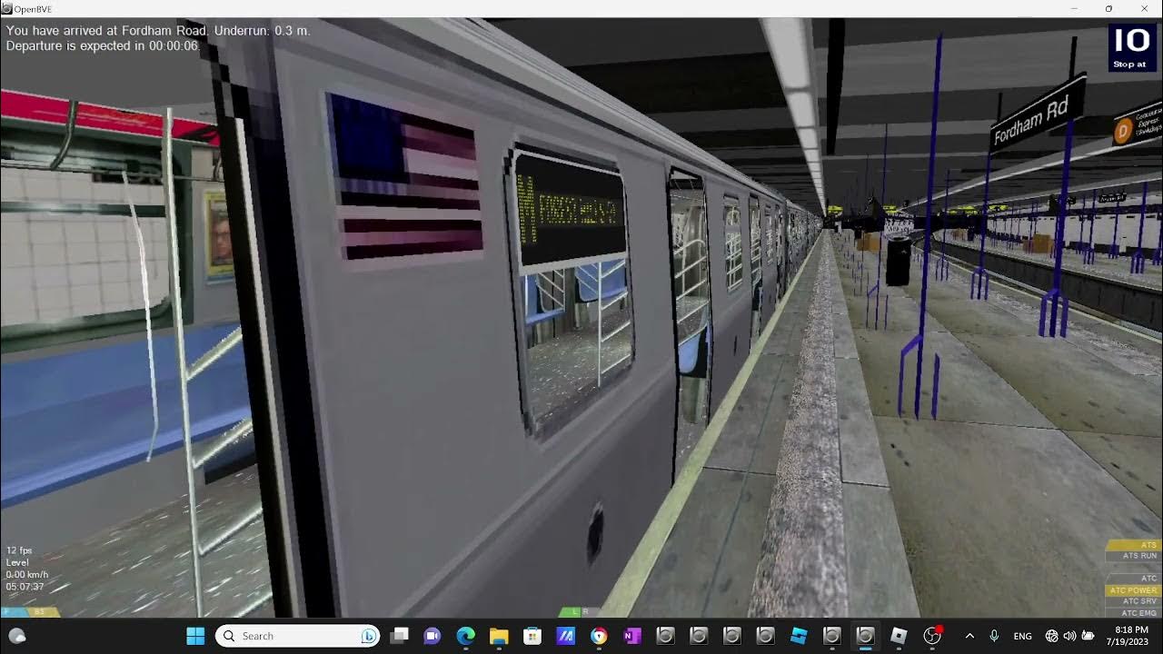 Openbve V5 R160B Alstom B Train Arriving & Departing at Fordham Road - YouTube