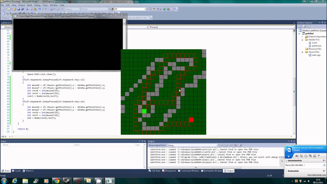 C++ A* Pathfinding - YouTube