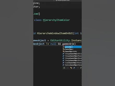Unity Quick Tips: Changing Unity Hierarchy Item Colors in 10 Lines of code | #UnityTips 001 ...