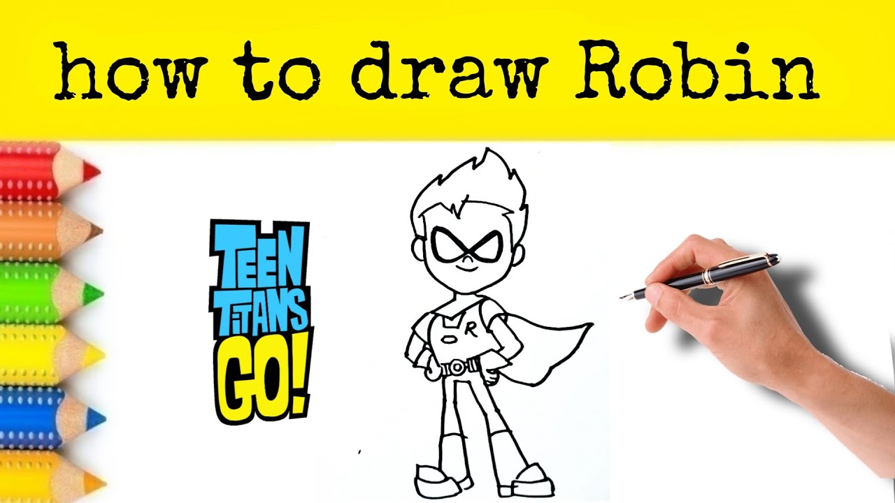 How to Draw Robin || teen titans Go drawing ||easy robin drawing - YouTube