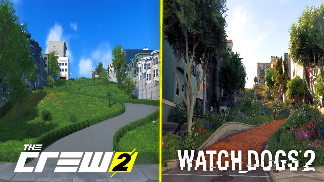 The Crew 2 vs Watch Dogs 2 - San Francisco Map Comparison - YouTube