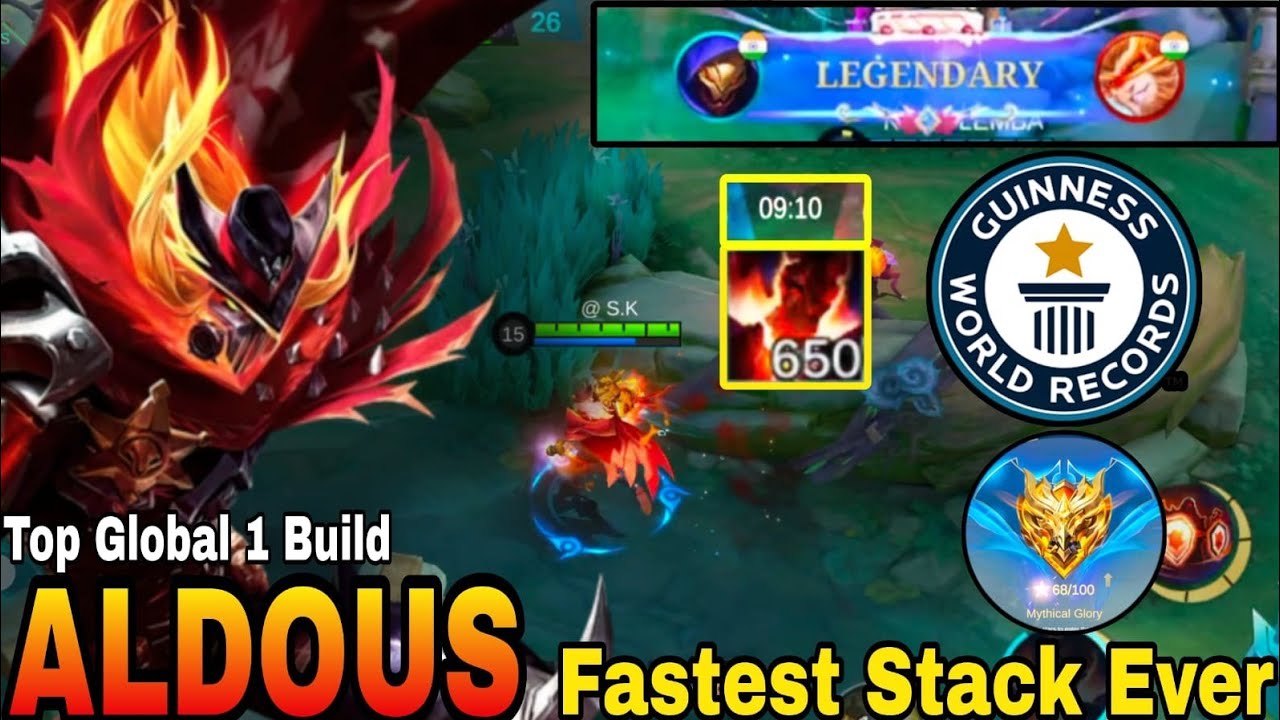 9 Minutes 650 Stack! Aldous Fastest Stack Ever [Aldous Best Rotation ...