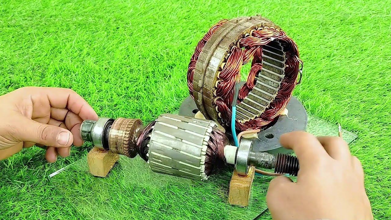 Generate free, renewable energy with this 230V car dynamo coil - YouTube
