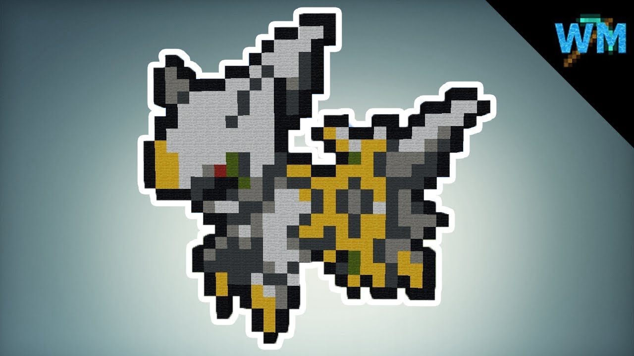 Minecraft Pixel Art - How To Build Arceus Mini Sprite - YouTube