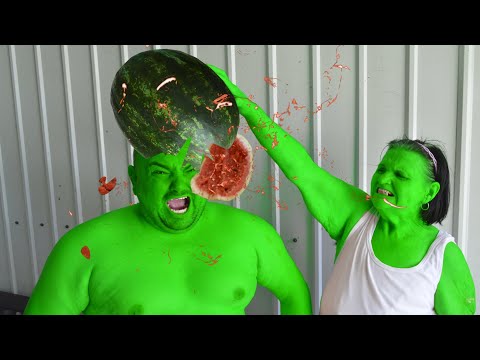 She-Hulk VS Hulk VS Watermelon