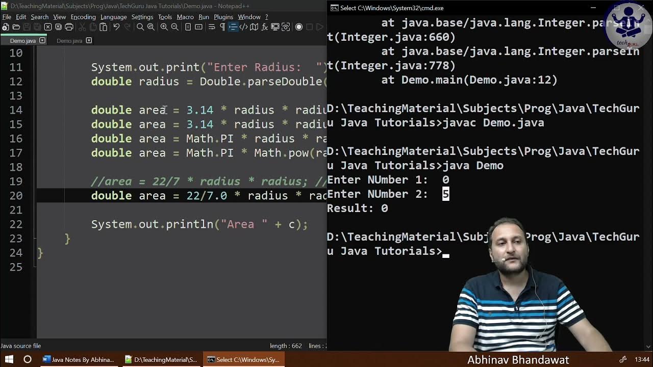 JNP1C7 A1 Calculate Area of circle | Input Radius | in Java | ICSE ...