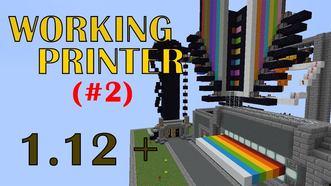 MINECRAFT REDSTONE PRINTER SHOWCASE (#2) - YouTube