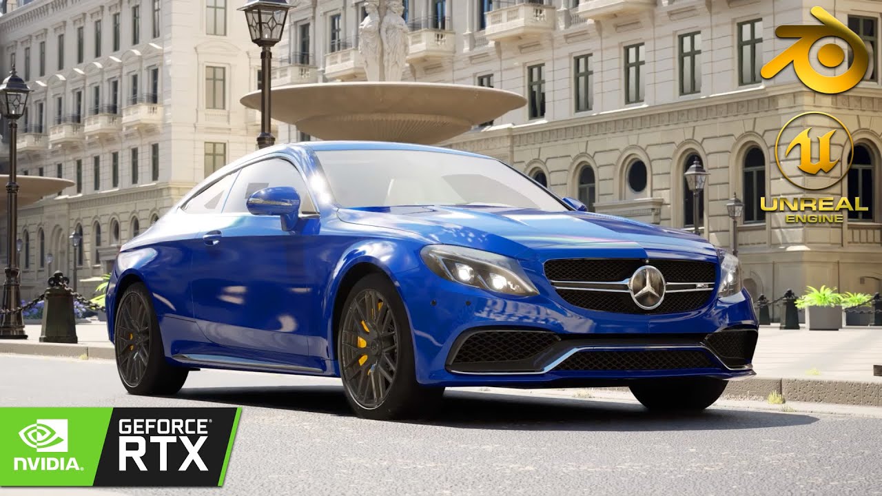 Mercedes C63s Rtx on render #unrealengine5 #blender - YouTube