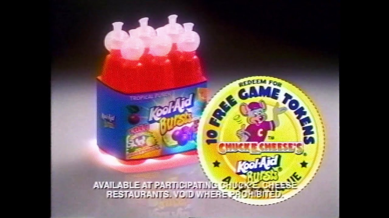 Kool-Aid Bursts 10 Free Chuck E' Cheese's Tokens, Nickelodeon NIKP 53 ...