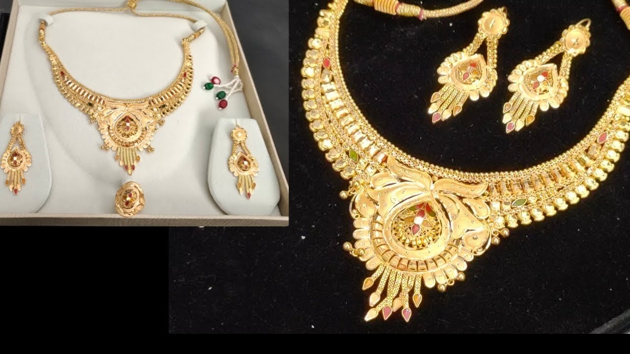 Latest Gold Necklace Set Designs 2020 || Gold Set Designs With Price ...