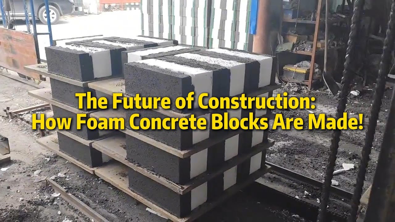The Future of Construction How Foam Concrete Blocks Are Made! - YouTube