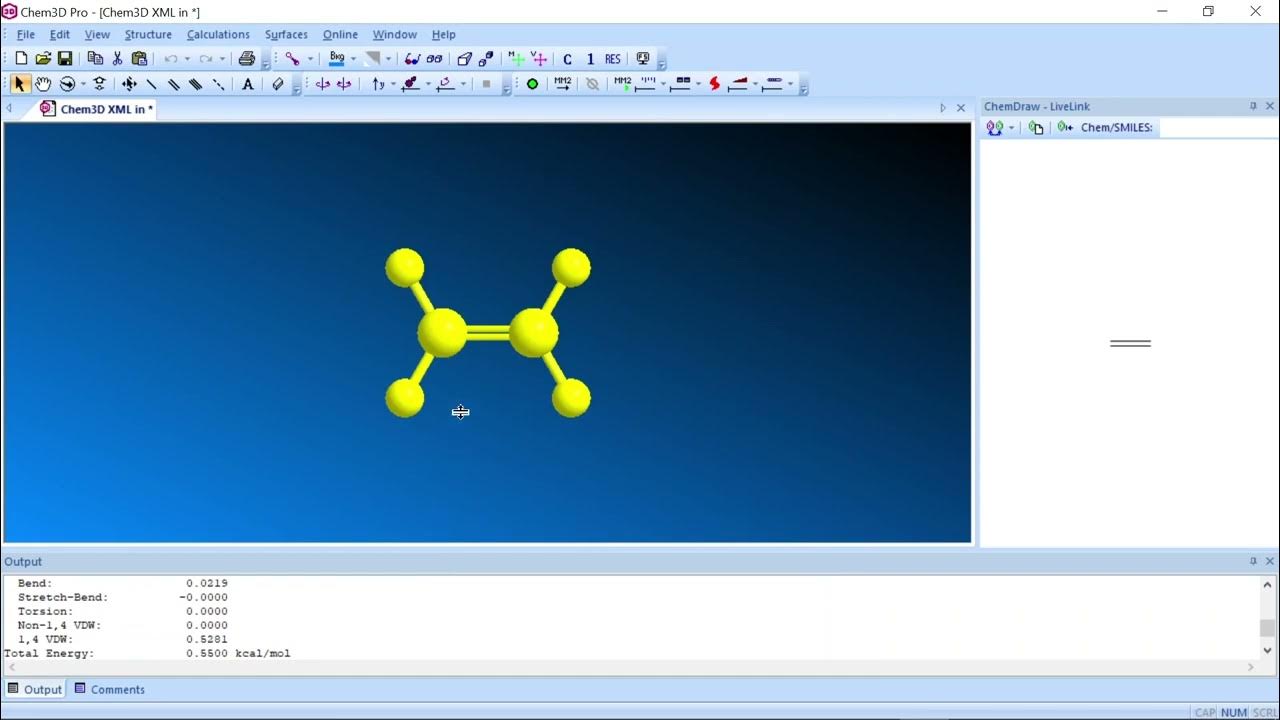 MM2 method molecular energy calculations using Chemdraw Ultra || Computational Chemistry - YouTube