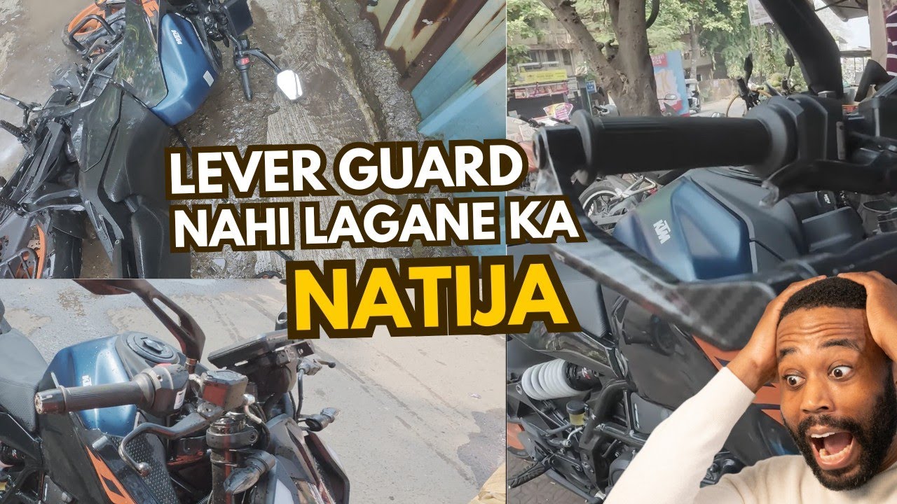 Duke 250 Modification Installed Lever guard| Duke 250 - YouTube