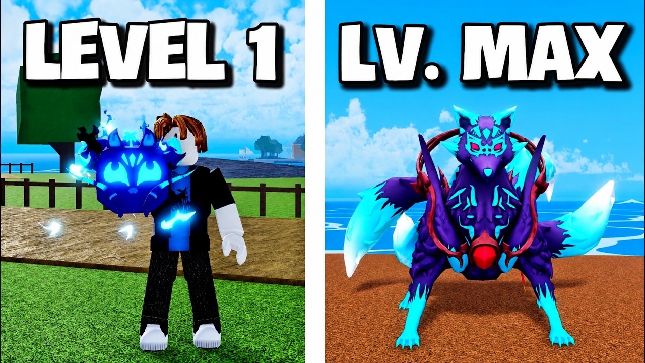 Noob To MAX LEVEL Kitsune in Blox Fruits - YouTube