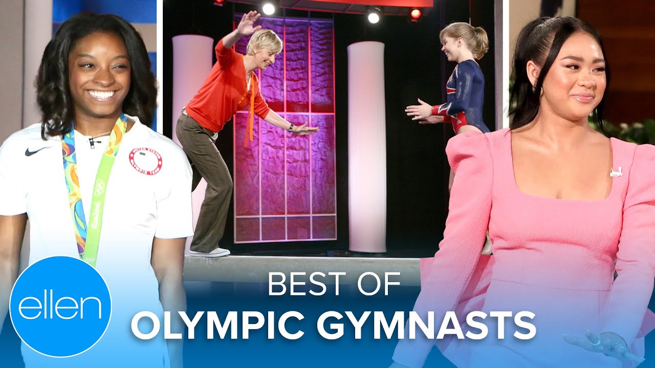 Best of Olympic Gymnasts on 'Ellen' (Simone Biles, Suni Lee, Shawn Johnson, and More!) - YouTube