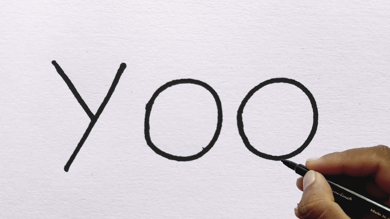How To Draw Beautiful Pictures From Letter YOO l Sofia Ka l Esay ...