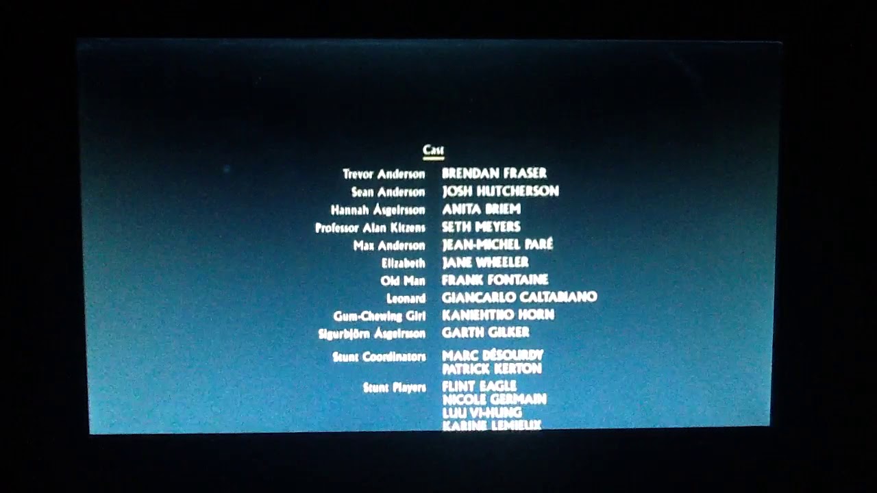 JOURNEY TO THE CENTER OF THE EARTH(2008) END CREDITS. - YouTube