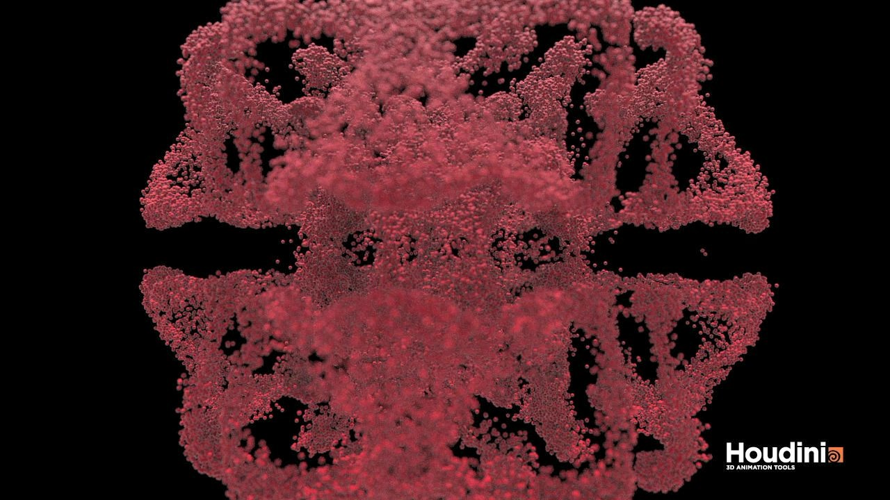 Particle Advection by Gray Scott Reaction Diffusion - YouTube