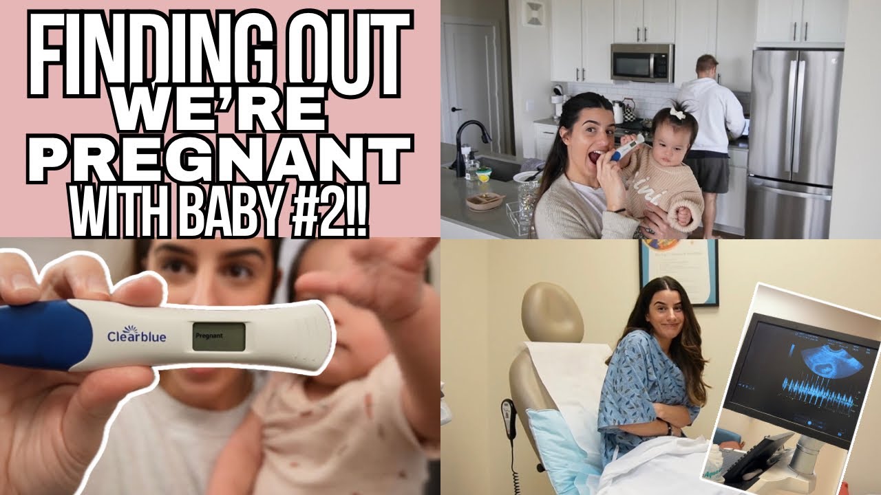FINDING OUT WE'RE PREGNANT WITH BABY #2 | Pregnancy Test + Reaction ...