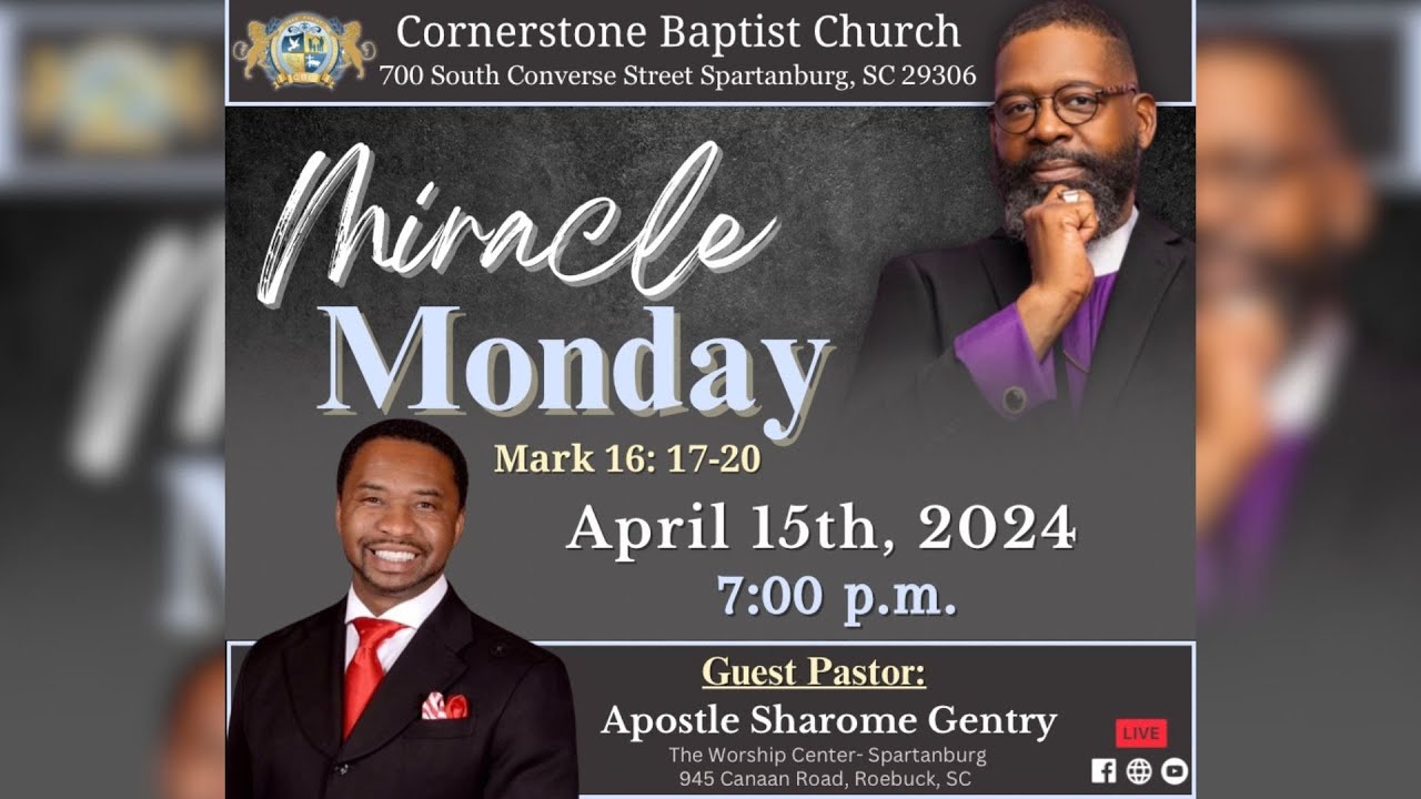 Miracle Monday (04/15/24) Apostle Sharome Gentry - YouTube