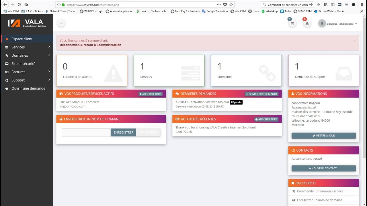 Comment se connecter à l'Espace client - YouTube