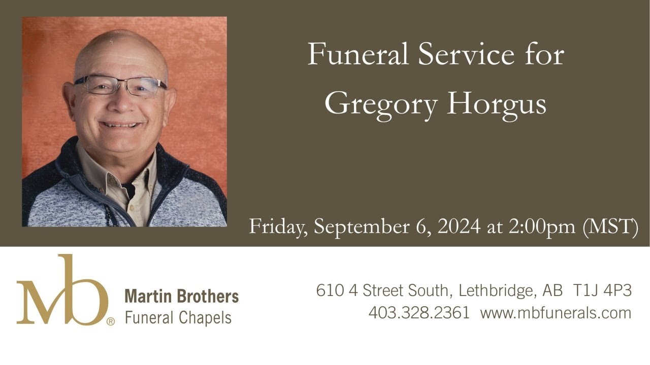 Funeral Service for Gregory Horgus - YouTube