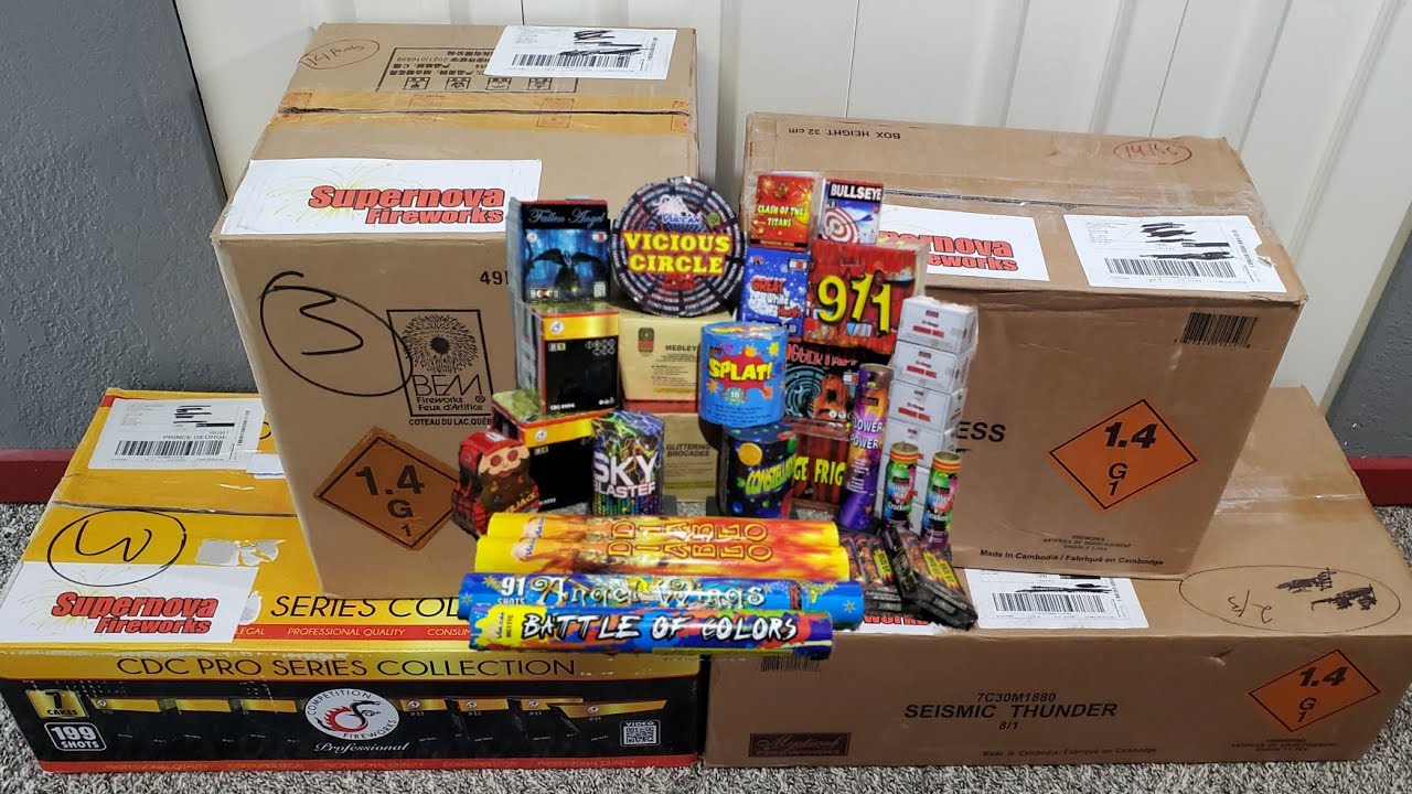 Massive Fireworks Unboxing *Supernova Fireworks* LOTS OF BIG CAKES ...