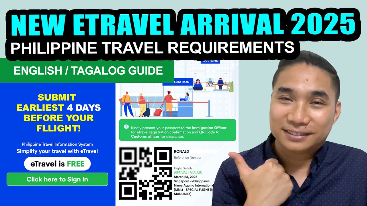 ETRAVEL GOV PH ARRIVAL REGISTRATION 2025 | NEW ETRAVEL PH PASS ...