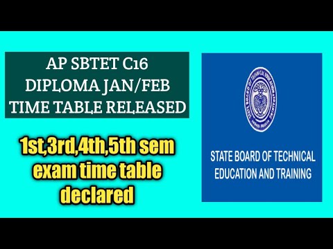 AP SBTET DIPLOMA C16 JAN/FEB 2022 1ST, 3RD,4TH,5TH SEM REGULAR AND ...