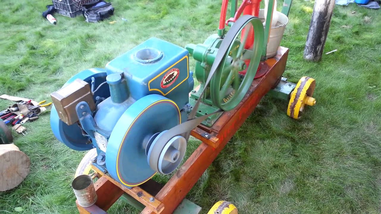 Challenge Co. Pump Jack w/ Cushman Cub 3hp engine - YouTube