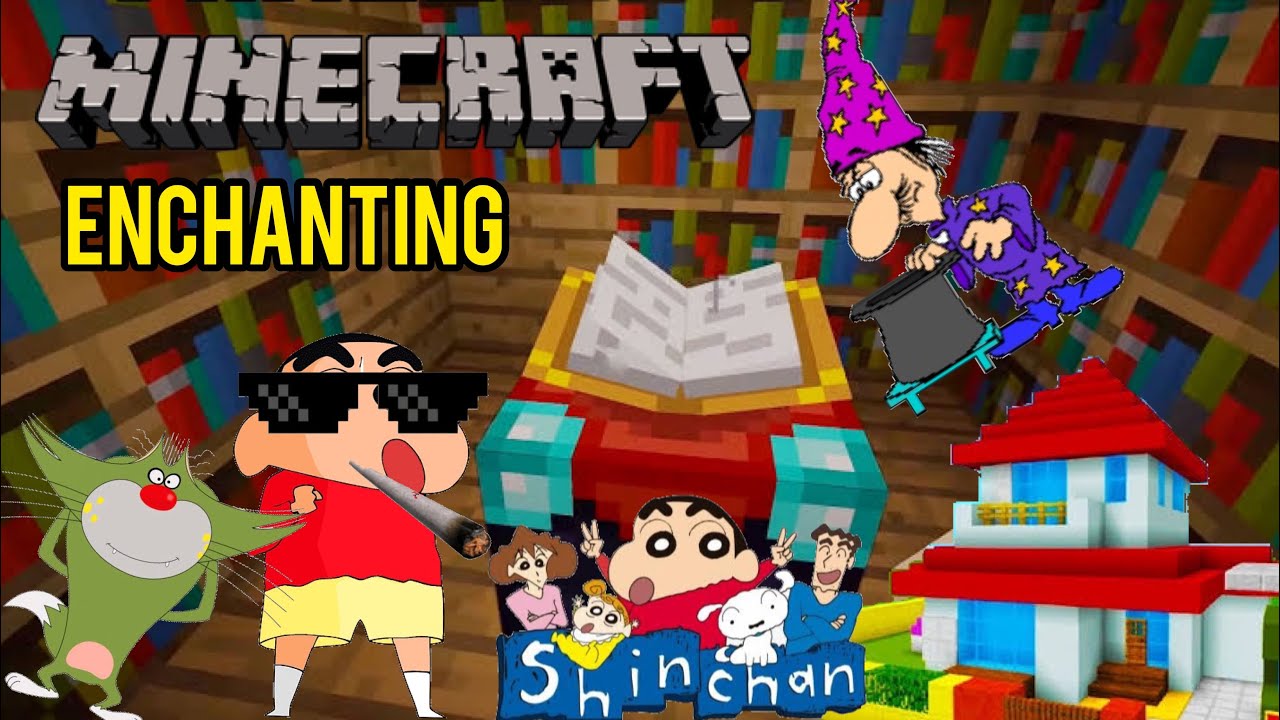 Shinchan did Enchanting With His Friends In Minecraft Survival Series ...