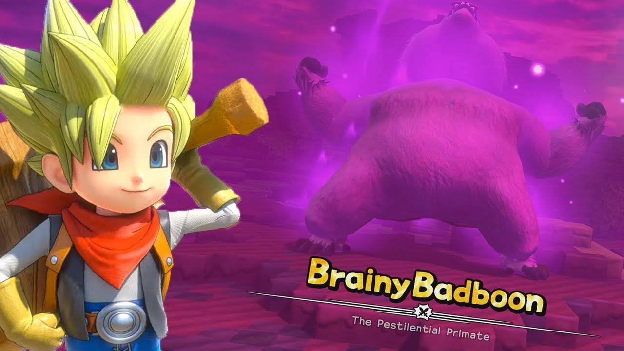 Brainy Badboon - First Bossfight in Dragon Quest Builders 2 - YouTube