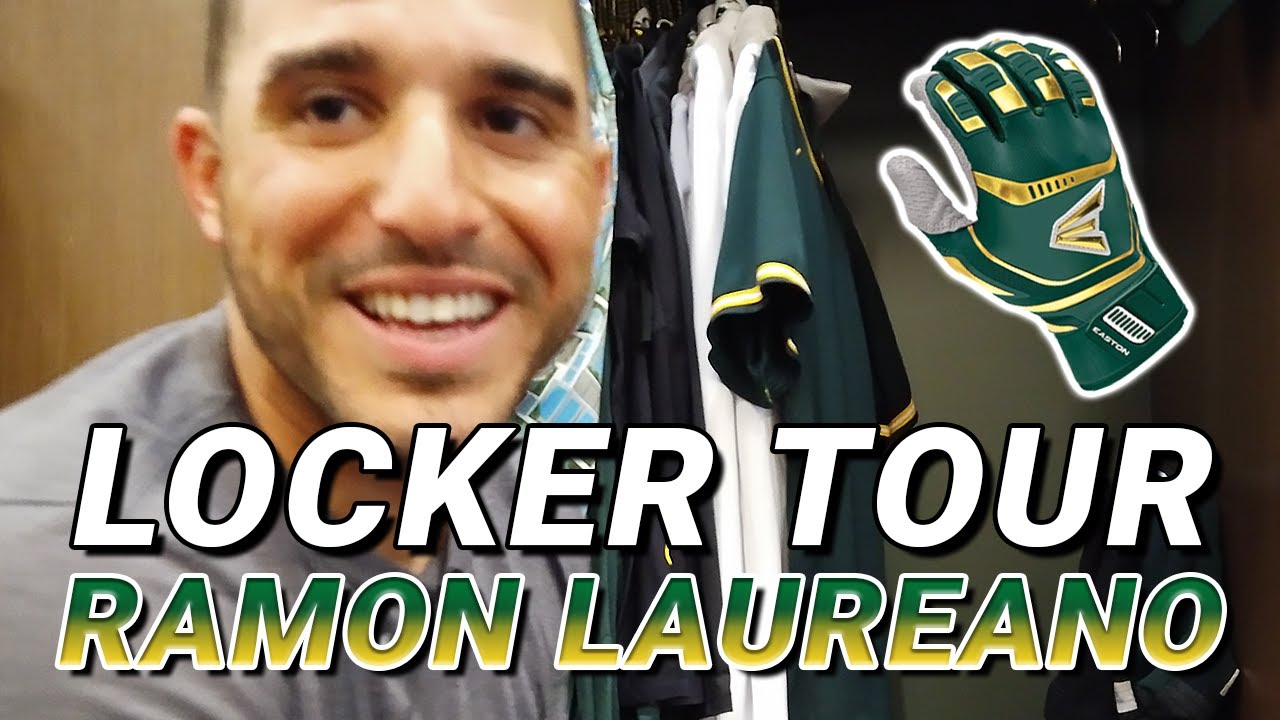 Locker Tour: Ramon Laureano, Oakland Athletics, aka "Laser" Ramon - YouTube